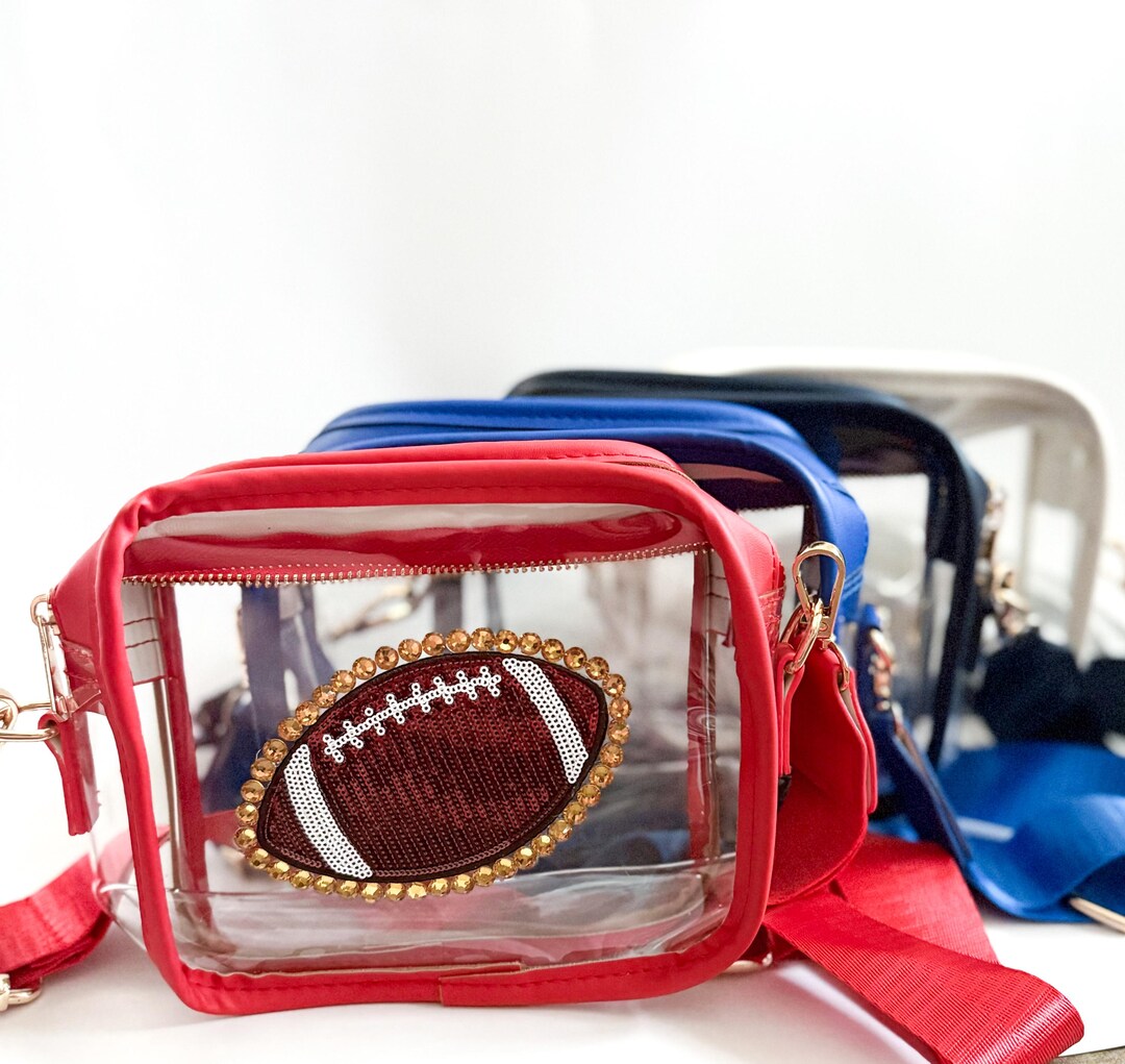 Clear Plastic Customizable Stadium Bag With Shoulder Strap | Football ...
