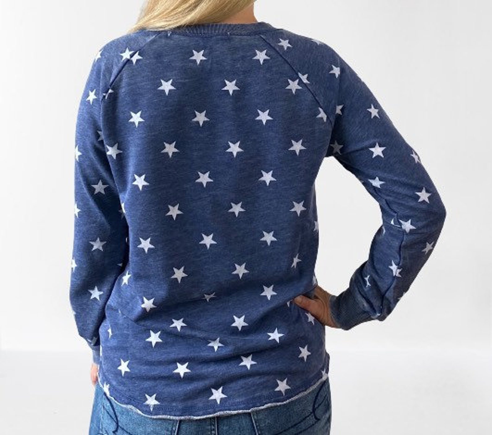 America Star Graphic Sweatshirt USA Patriotic Stars Red - Etsy