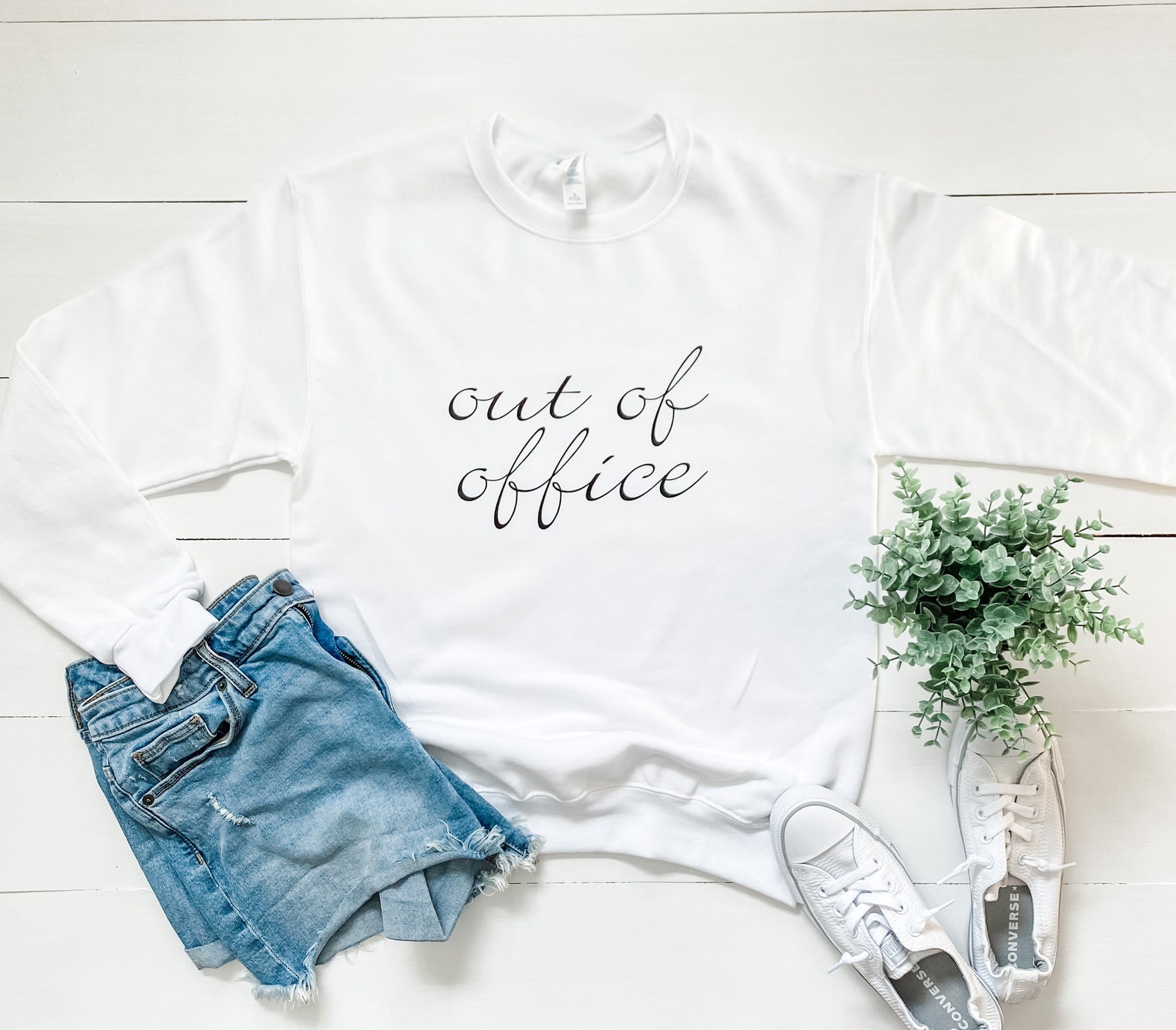 Out of Office Graphic Sweatshirt Vacation Travel Cursive - Etsy
