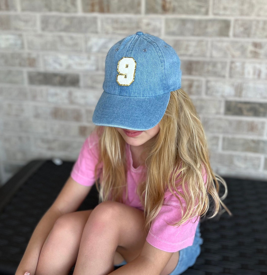 Kids Chenille White and Gold Glitter Age Number Hat | Birthday Party ...