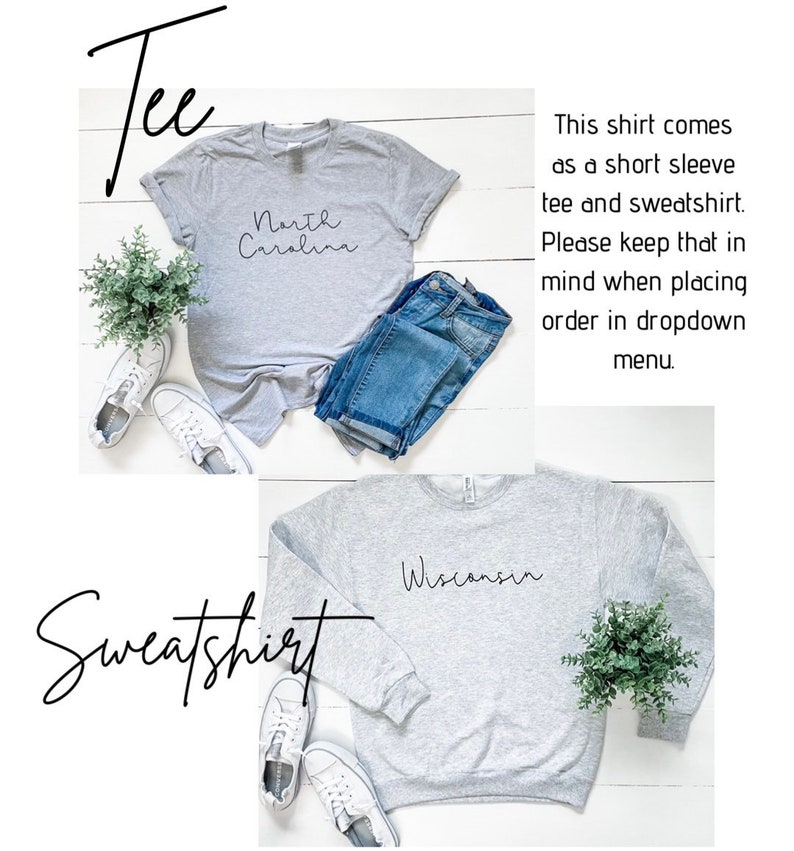 Simple State Graphic Shirt | Washington | Cursive | Handwritten ...