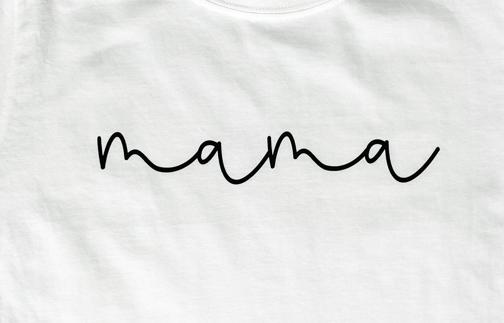 Cursive Mama Graphic Tee Handwritten Simple Womens | Etsy