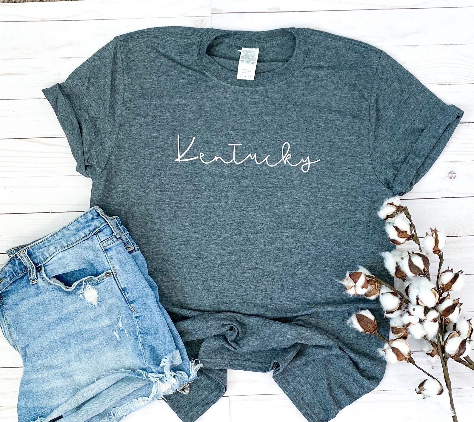 simple-state-graphic-shirt-north-carolina-cursive-etsy