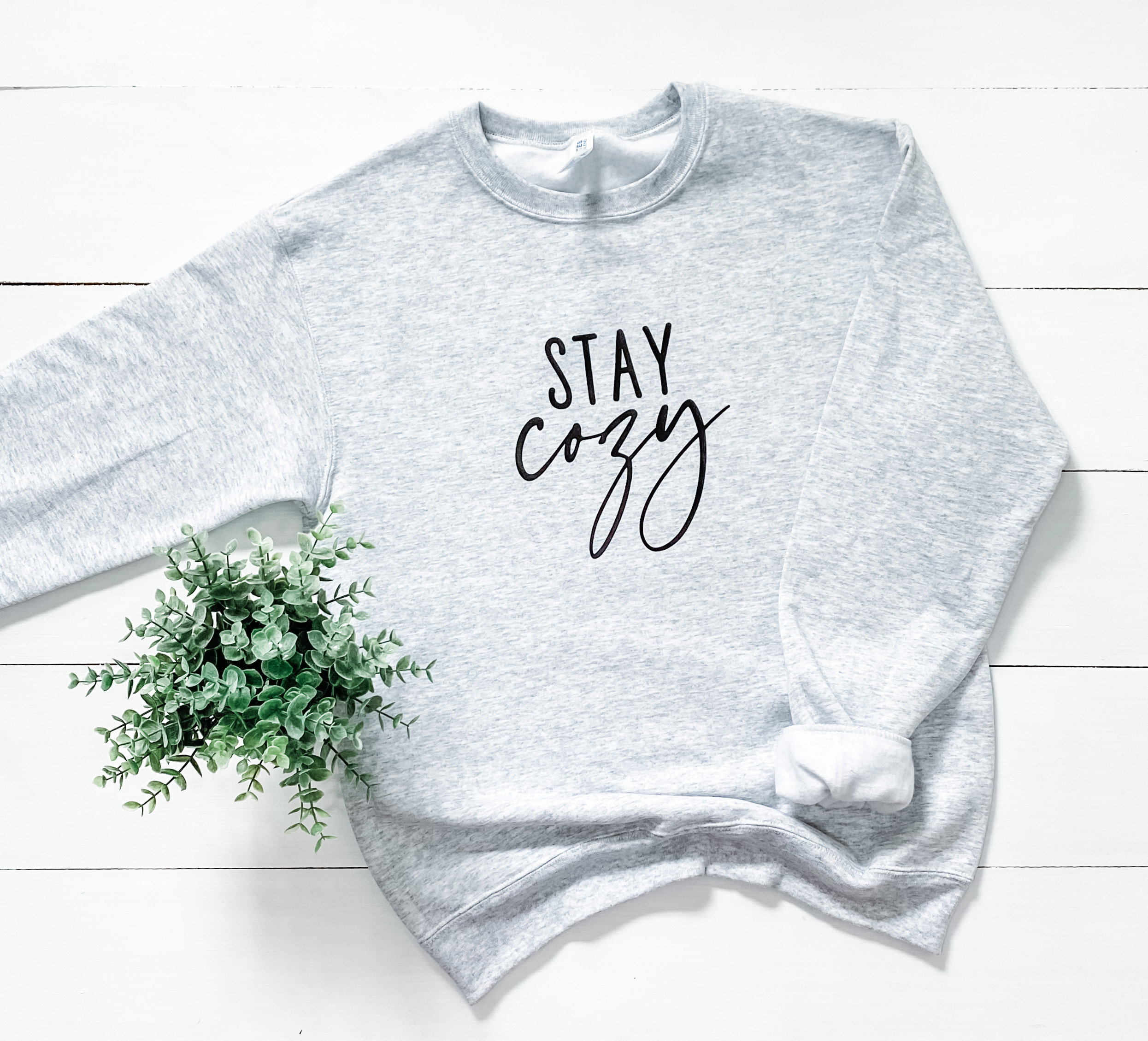 Stay Cozy Graphic Sweatshirt Tan Sand Color Winter | Etsy