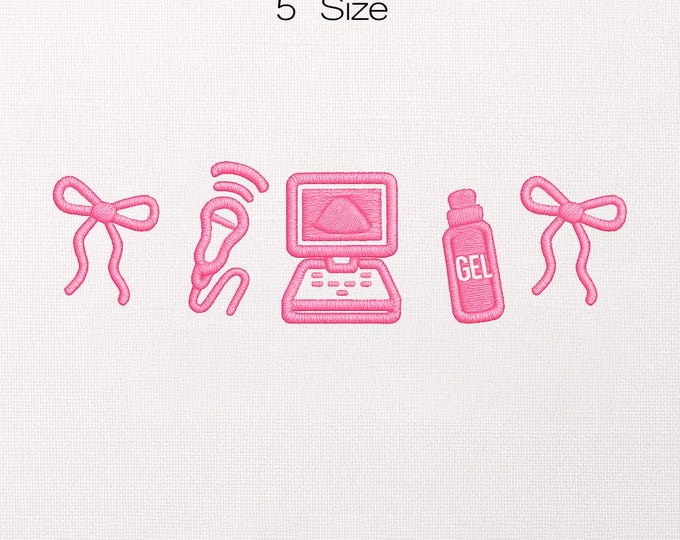 Ultrasound Embroidery Design, Nurse Stethoscope Embroidery File ...