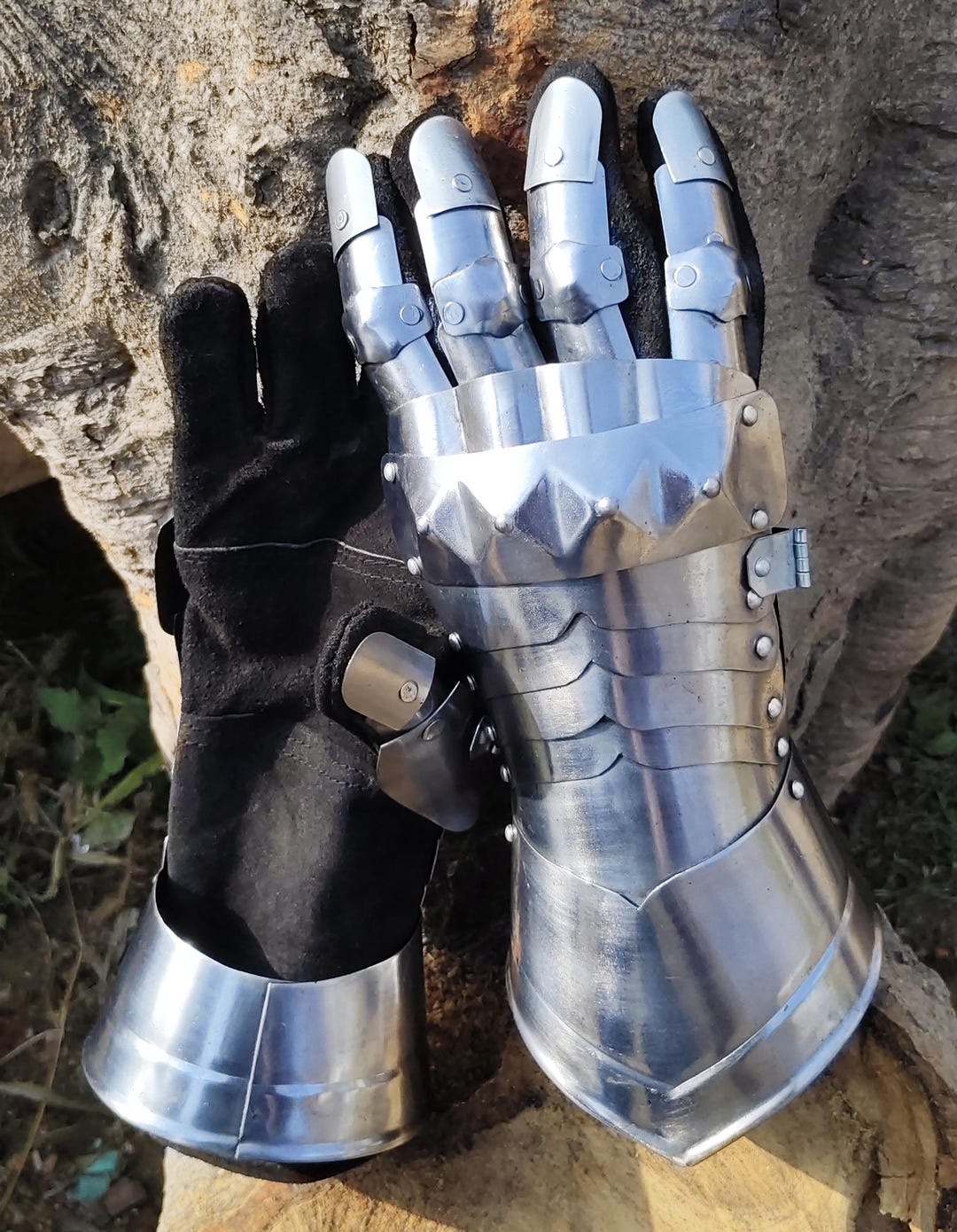 Medieval Gauntlet Gloves Pair/silver Finish /use for Display ...