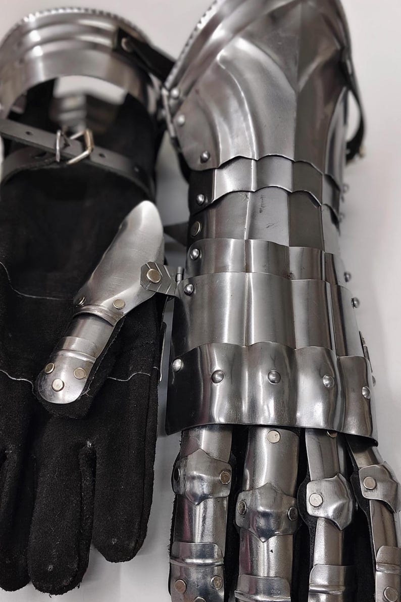 Medieval Arm Gauntlet Gloves Pair/silver Finish /use for Display, Wear ...