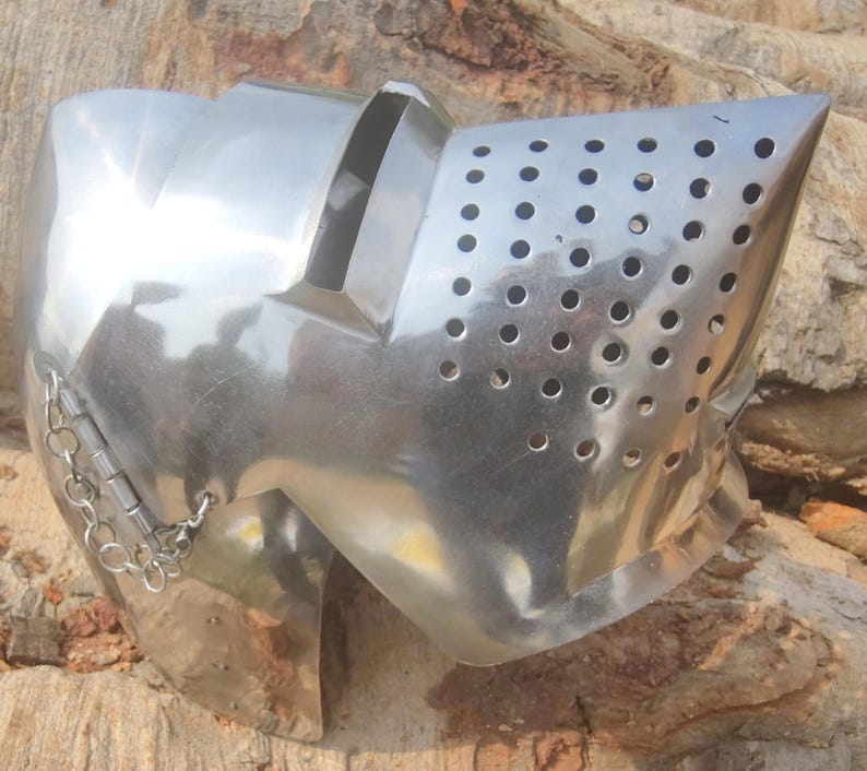 Medieval Heavy 16 Gauge Knight Cosplay & Fight Pig Face Bascinet Helmet ...