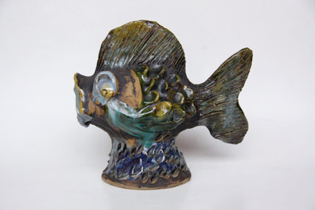 Vintage Large Rare Danish Studio Pottery Fish Figurine 60s - Etsy