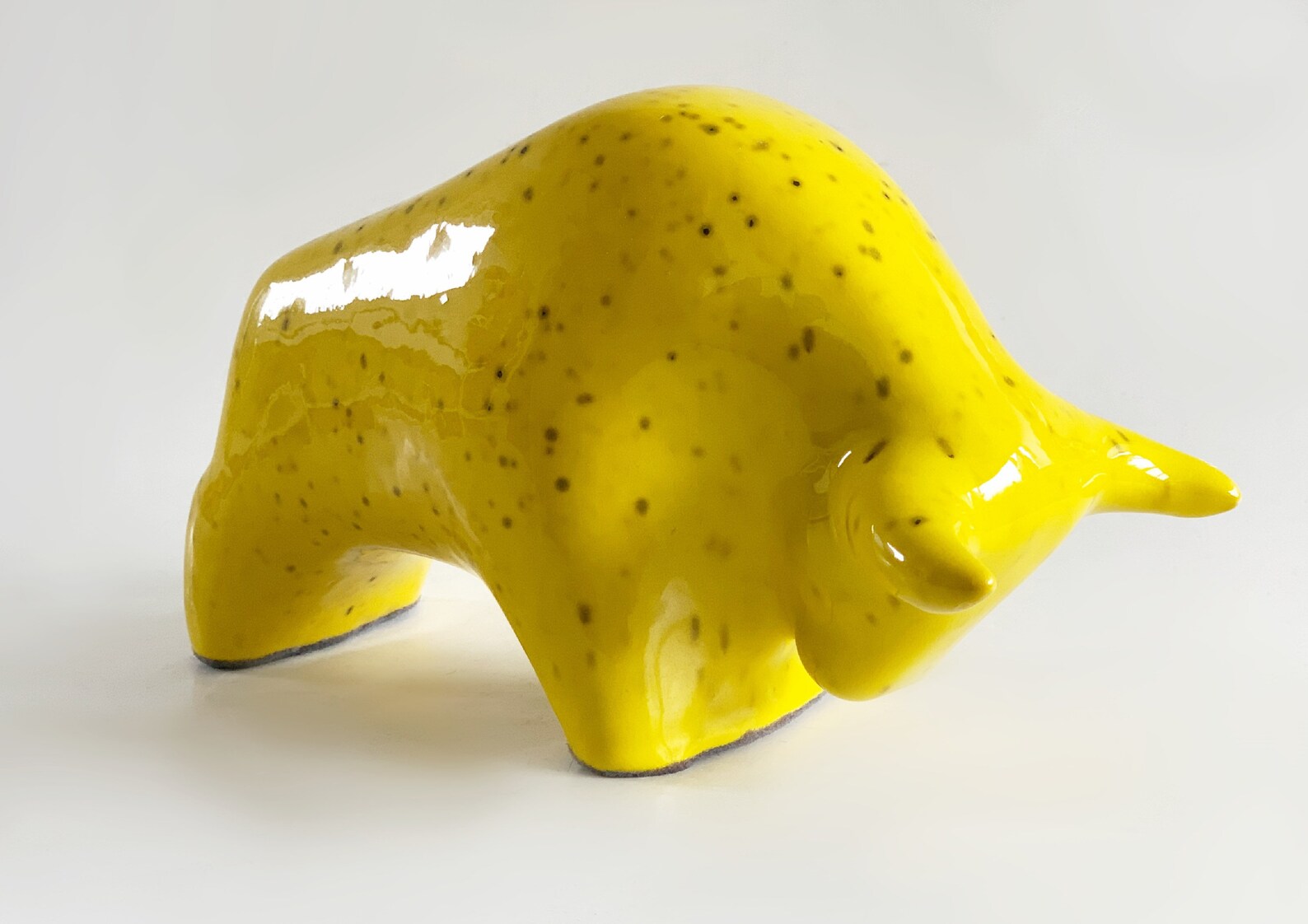 Mid Century Yellow Ceramic Bull 60s Otto Keramiek - Etsy