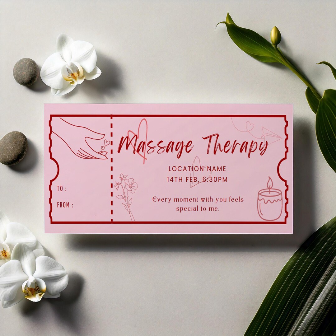 Personalized Massage Coupon, Printable Editable, Canva Template ...