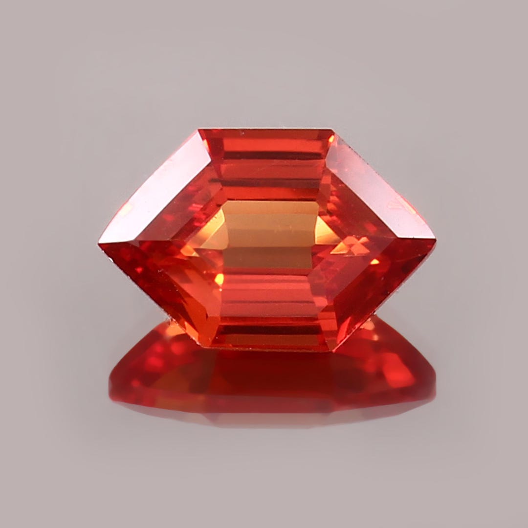AAA+ Ceylon Fanta Orange Sapphire, Fancy Cut Gemstone, 7 Carats - Etsy