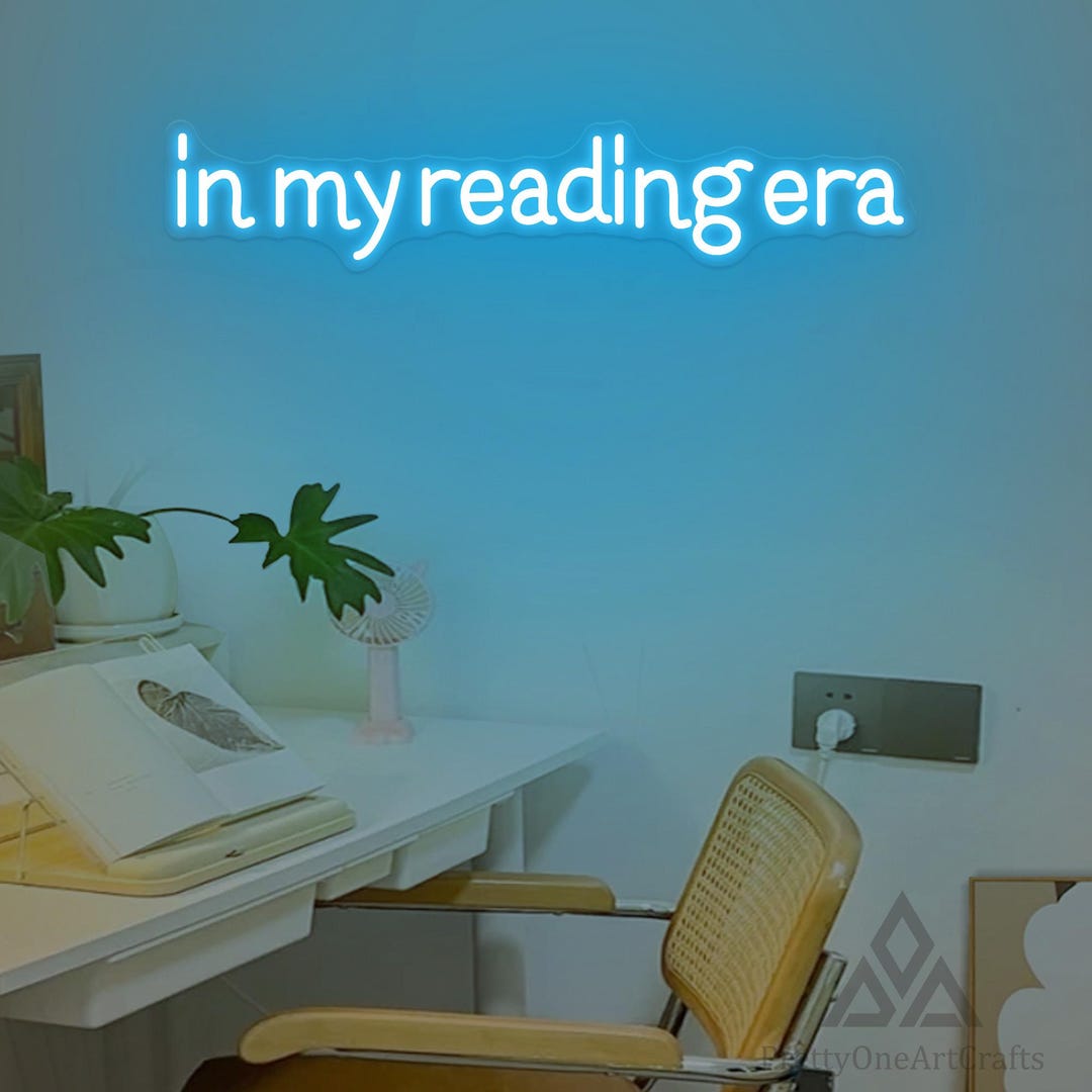 In My Reading Era Neon Light Library Neon Sign,bookworm Gifts,in My ...