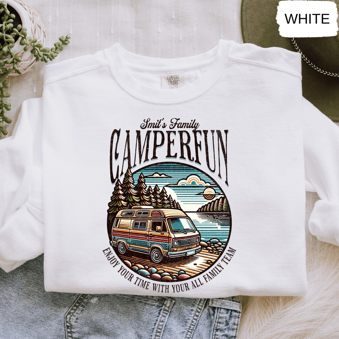 Personalized Camper Family Shirt, Comfort Colors Camping Tee, Custom ...