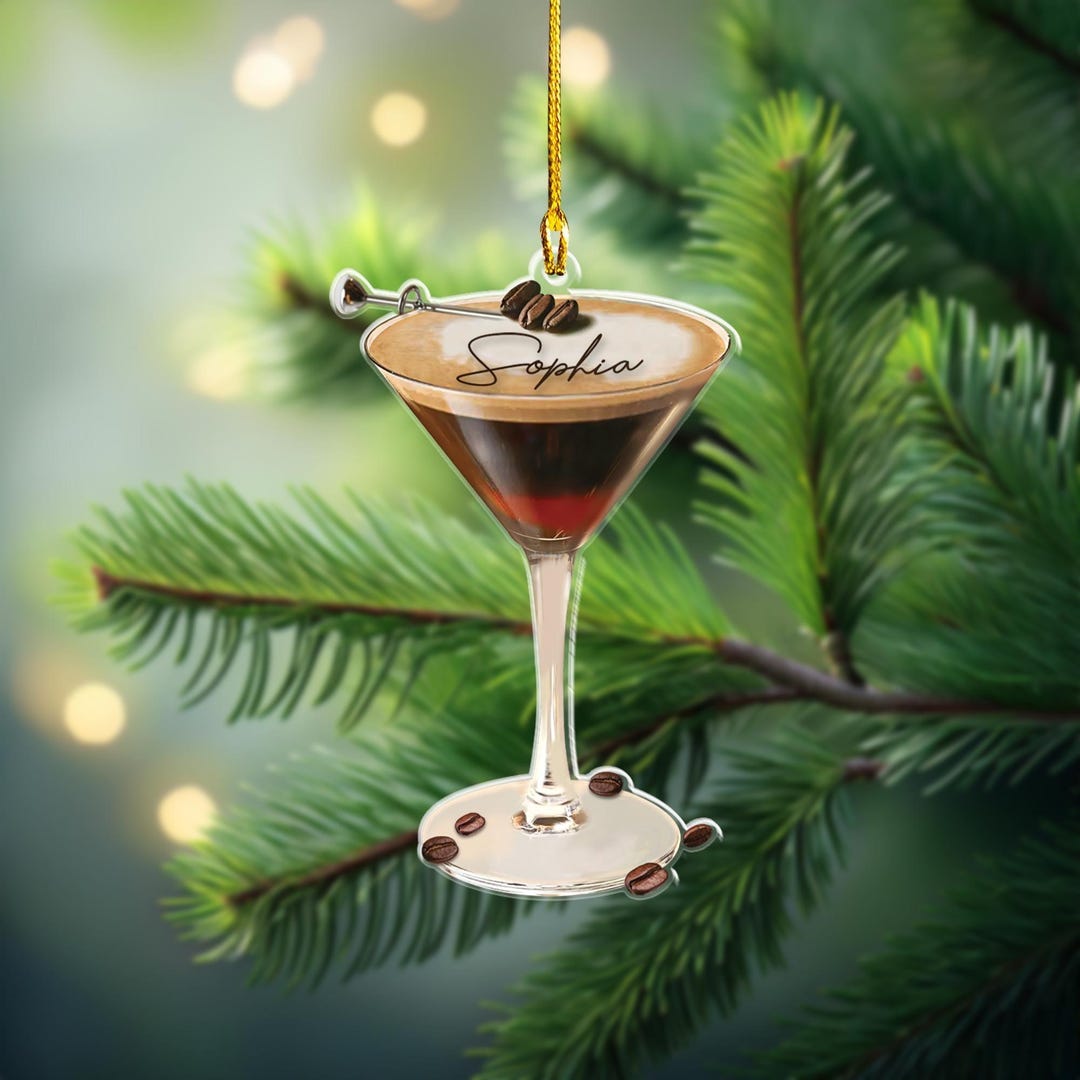 Espresso Martini Christmas Ornament