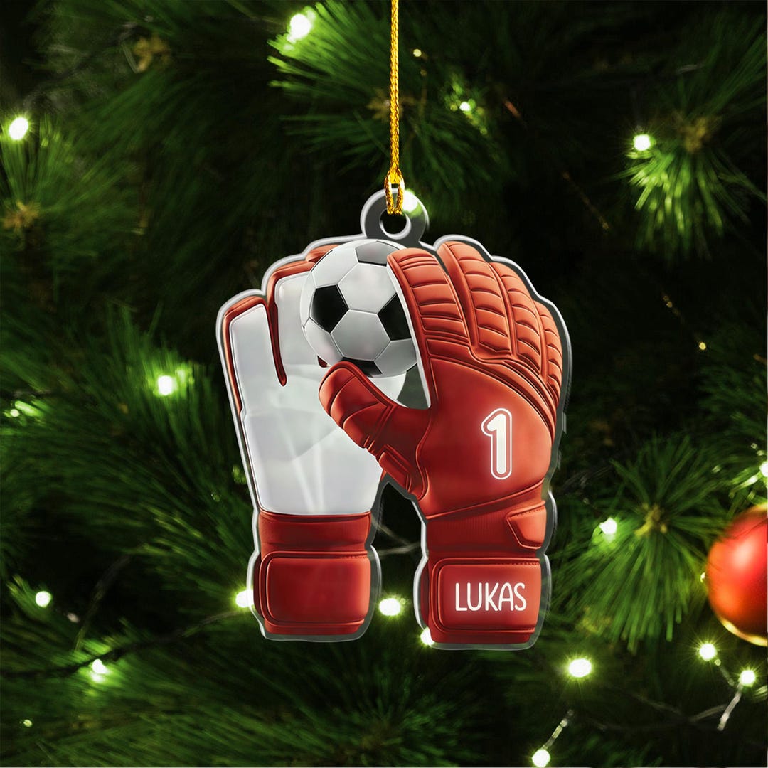Custom Soccer Goalkeeper Ornament, Personalized Sport Christmas ...