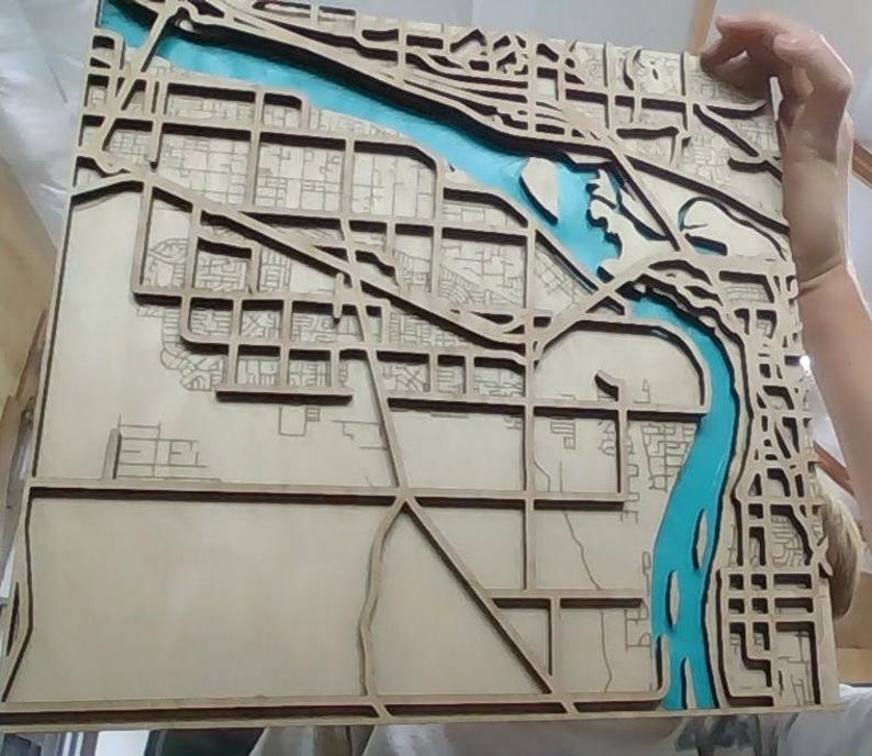 Custom 3d Layered Wall Map for Cities - Etsy