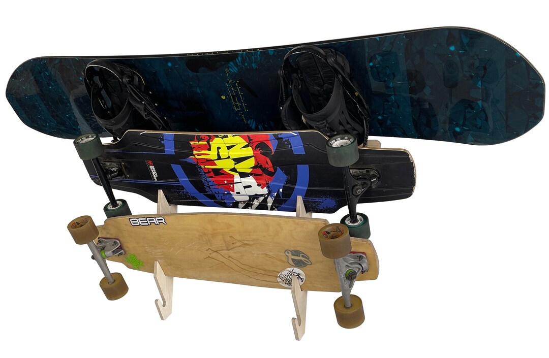 Skateboard Longboard Wall Rack Mount -- Holds 3 Boards - Etsy
