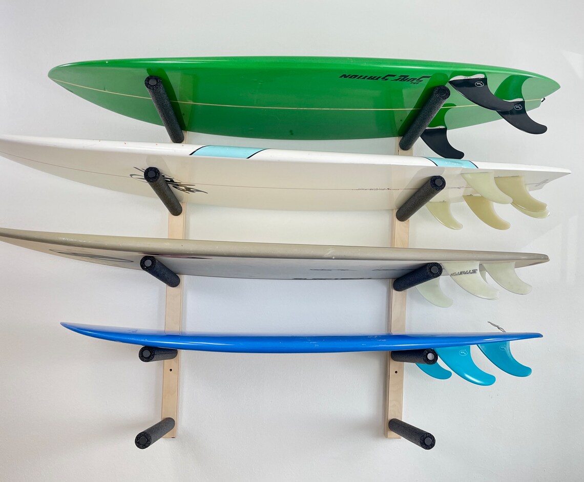 Surfboard Wall Rack Mount -- Holds 5 Boards - Etsy