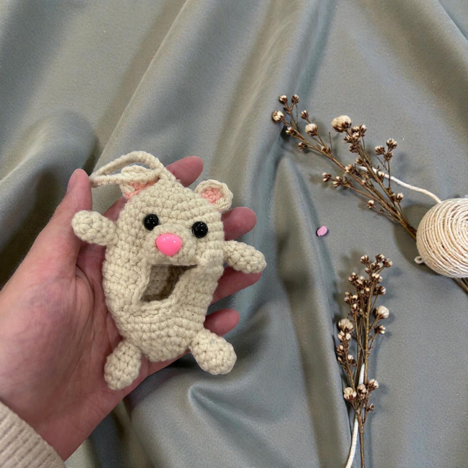 Crochet Cat Key Cover - Cute Amigurumi Key Fob Case, Handmade Smart Key ...