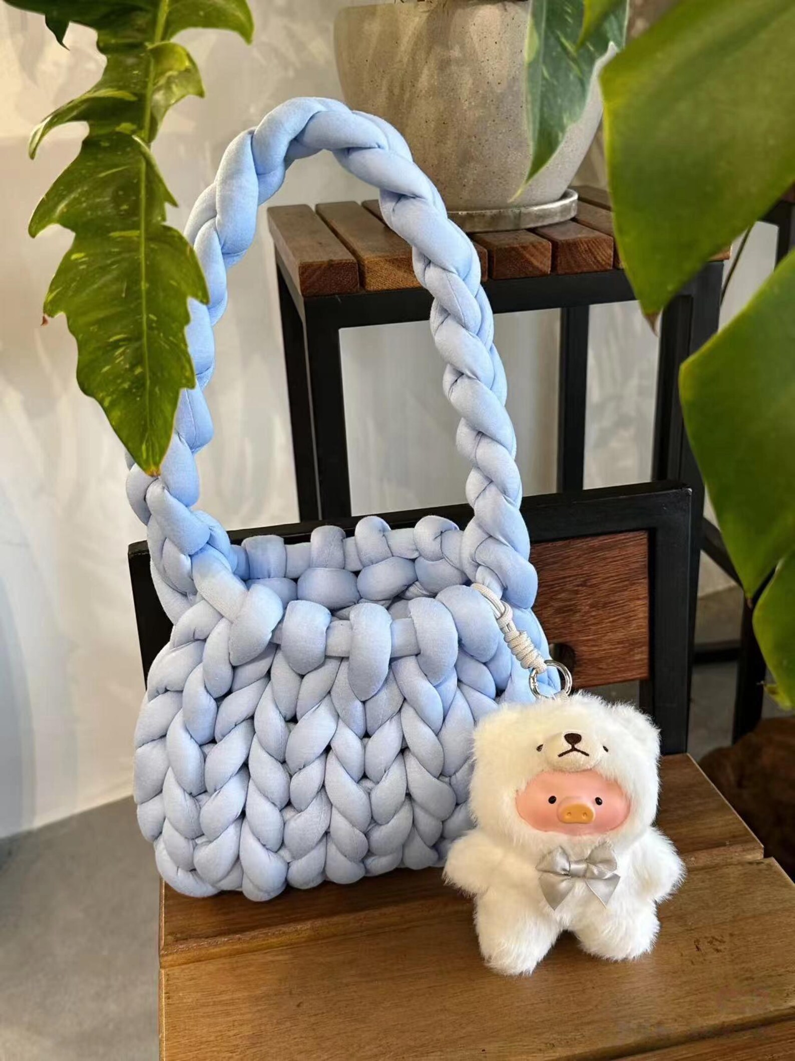 Chunky Braided Bucket Bag Crochet Pattern: DIY PDF, Icelandic Wool Hand ...