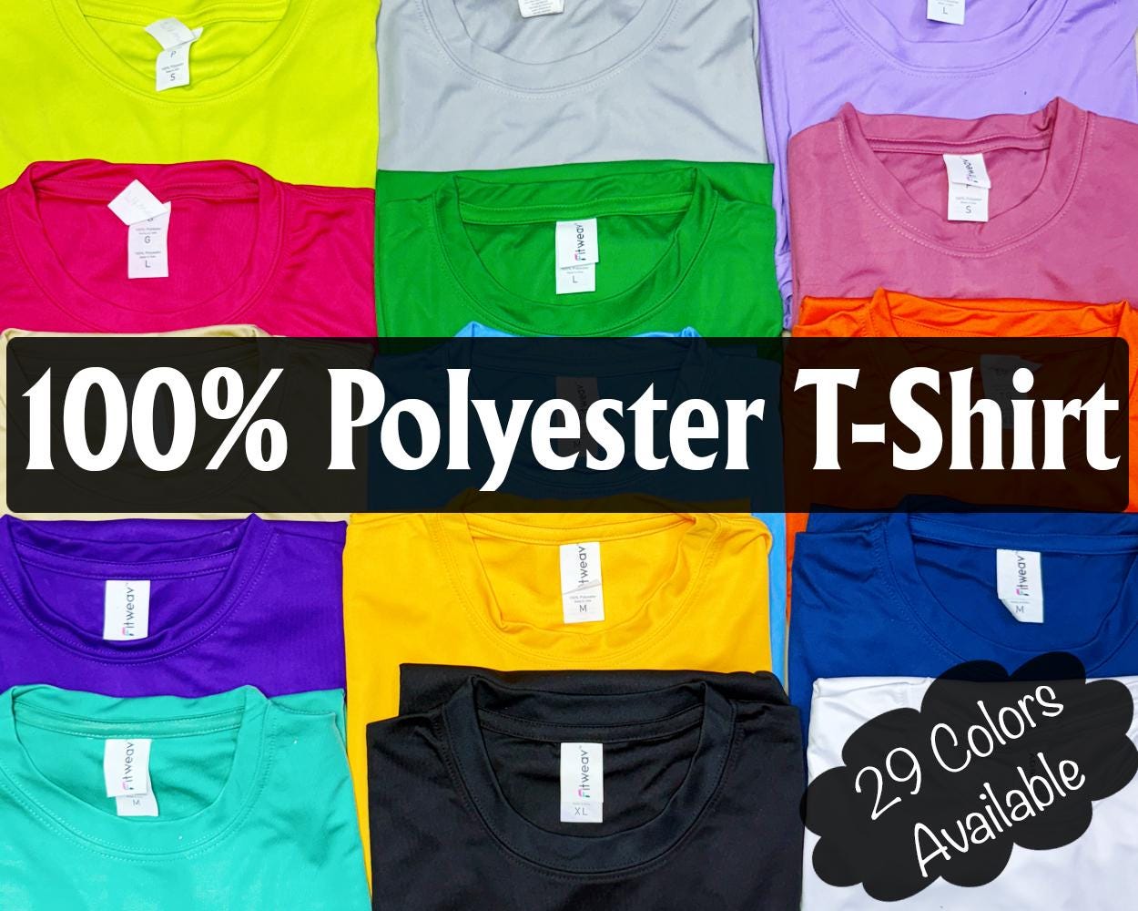 Sublimation Blank T-shirt: 100% Polyester Blend | Fitweav Polyester ...
