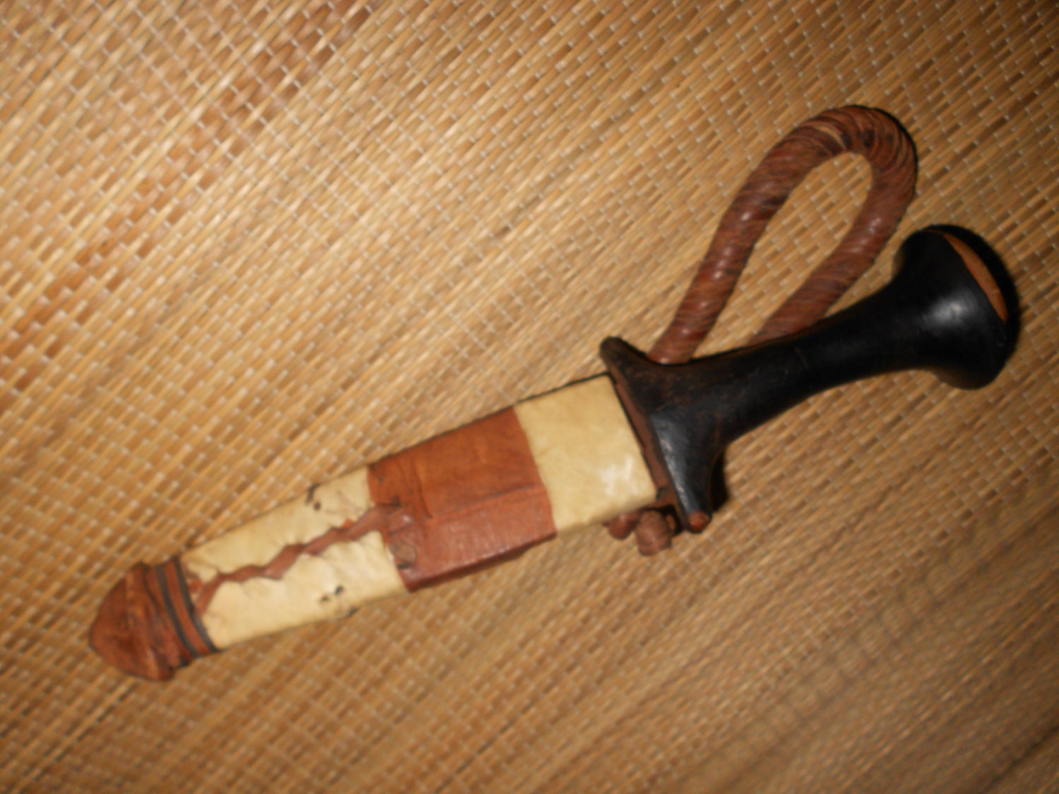 African Knife "arm Dagger" Knife and Sheath Primitive Handmade Tribal ...