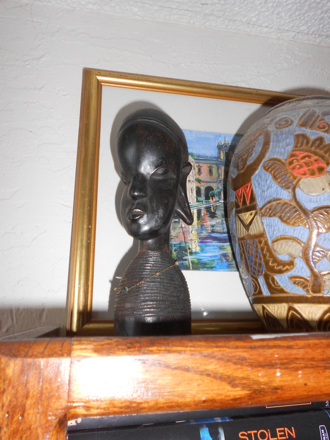 African Goddess 9-inch Wooden Sculpture Primitive Eames Era Art Mid ...