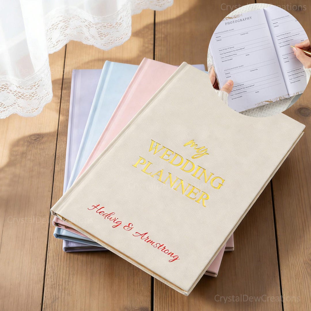 Personalized Wedding Planner, Engagement Gift, Deluxe Wedding Planner ...