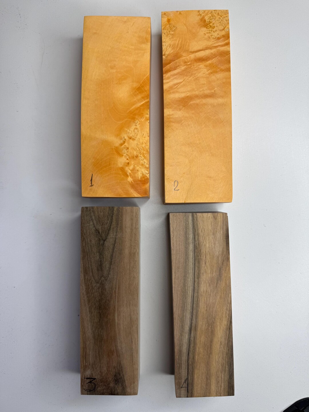 Stabilized Maple Burl Wood Block – Premium Blank for Knife Making and ...