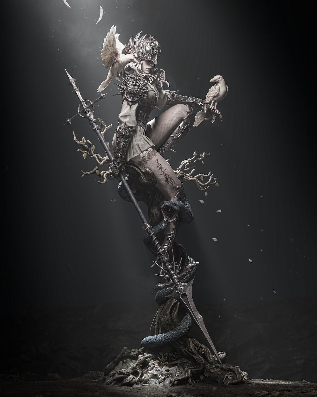 Lenora Queen of Crows |F| Figurine | Collectible | Pin Up | CA 3D ...