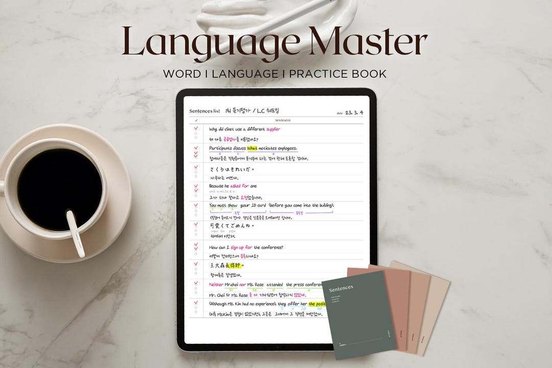 Digital Vocabulary Notebook | Language Study Template | Sentence, Idiom ...