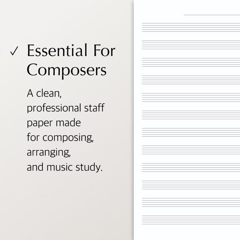 Printable Music Staff Paper | Digital Music Note Sheets | Blank Sheet ...