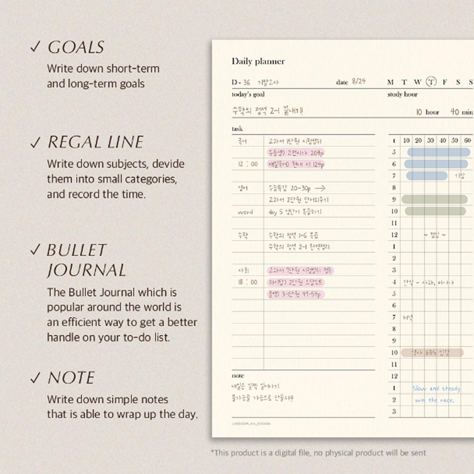 Minimalist Digital Daily Planner: Goodnotes & Notability Compatible ...