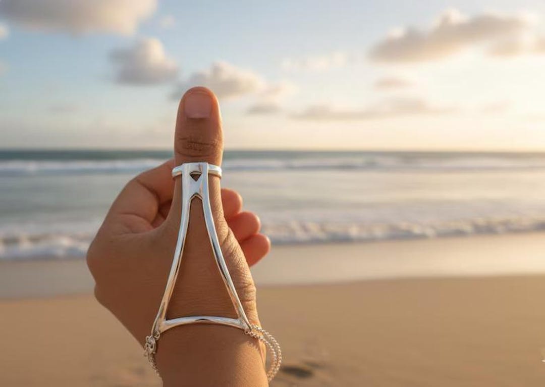 Sterling Silver Thumb Splint Ring: MCP Joint Support, Morden Jewelry ...