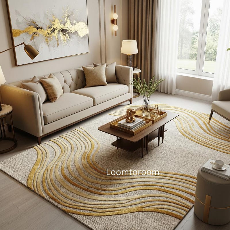 Gold Carved Rugs - Etsy