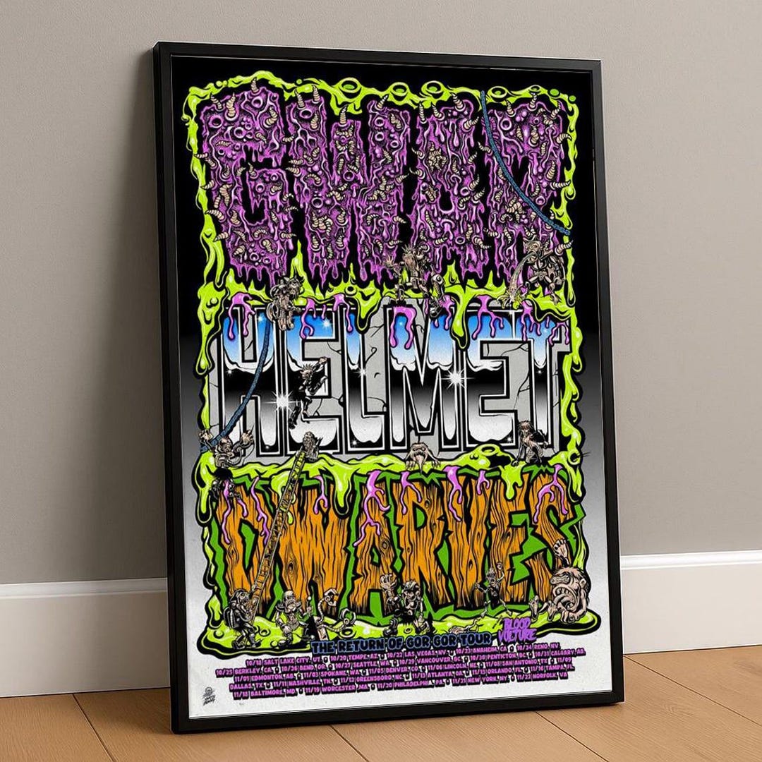 GWAR Helmet Dwarves Tour 2025 Poster - Etsy