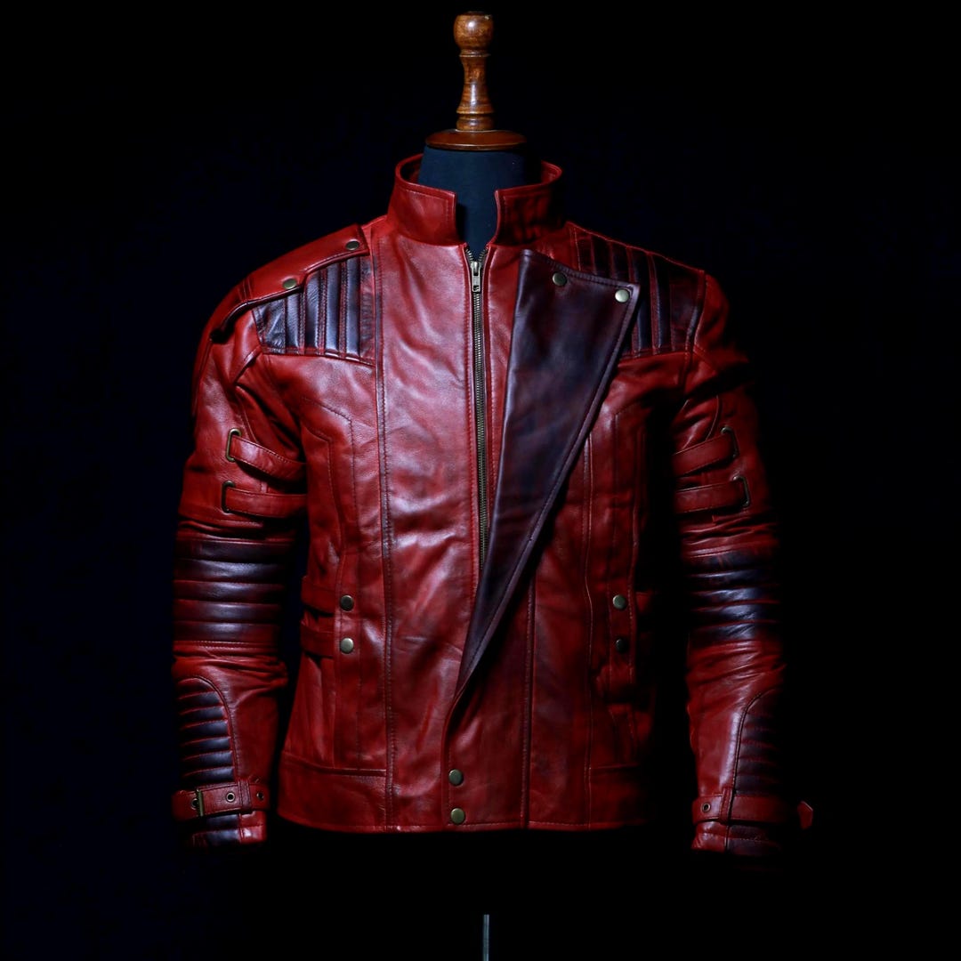 Guardians of the Galaxy Star-lord Leather Jacket – Cosplay Red Moto ...