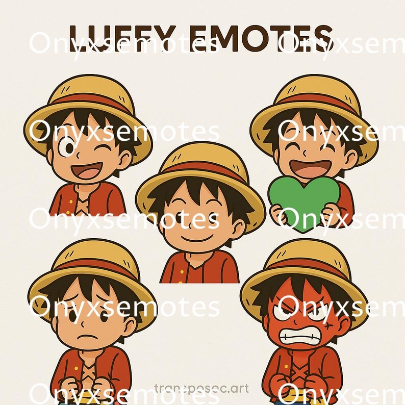 Twitch Emotes Discord Anime Luffy One Piece - Etsy