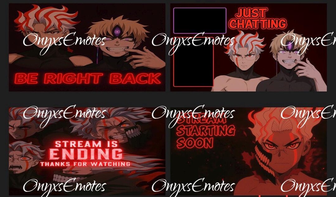 Twitch Overlay Templates Streamlabs Anime Dandadan - Etsy
