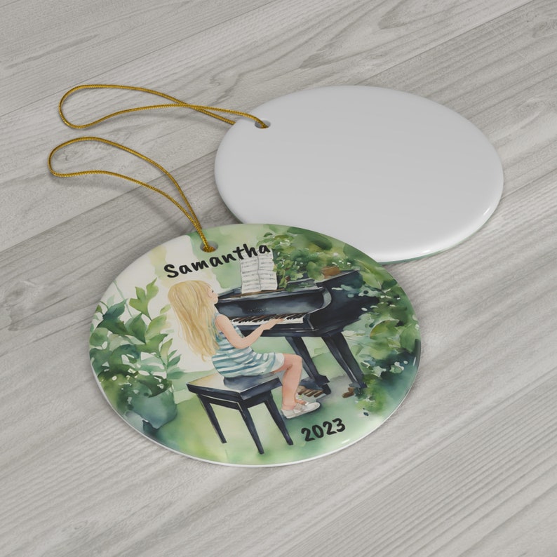 Personalized Piano Practice Ornament, Gift for Young Girl Piano Student ...
