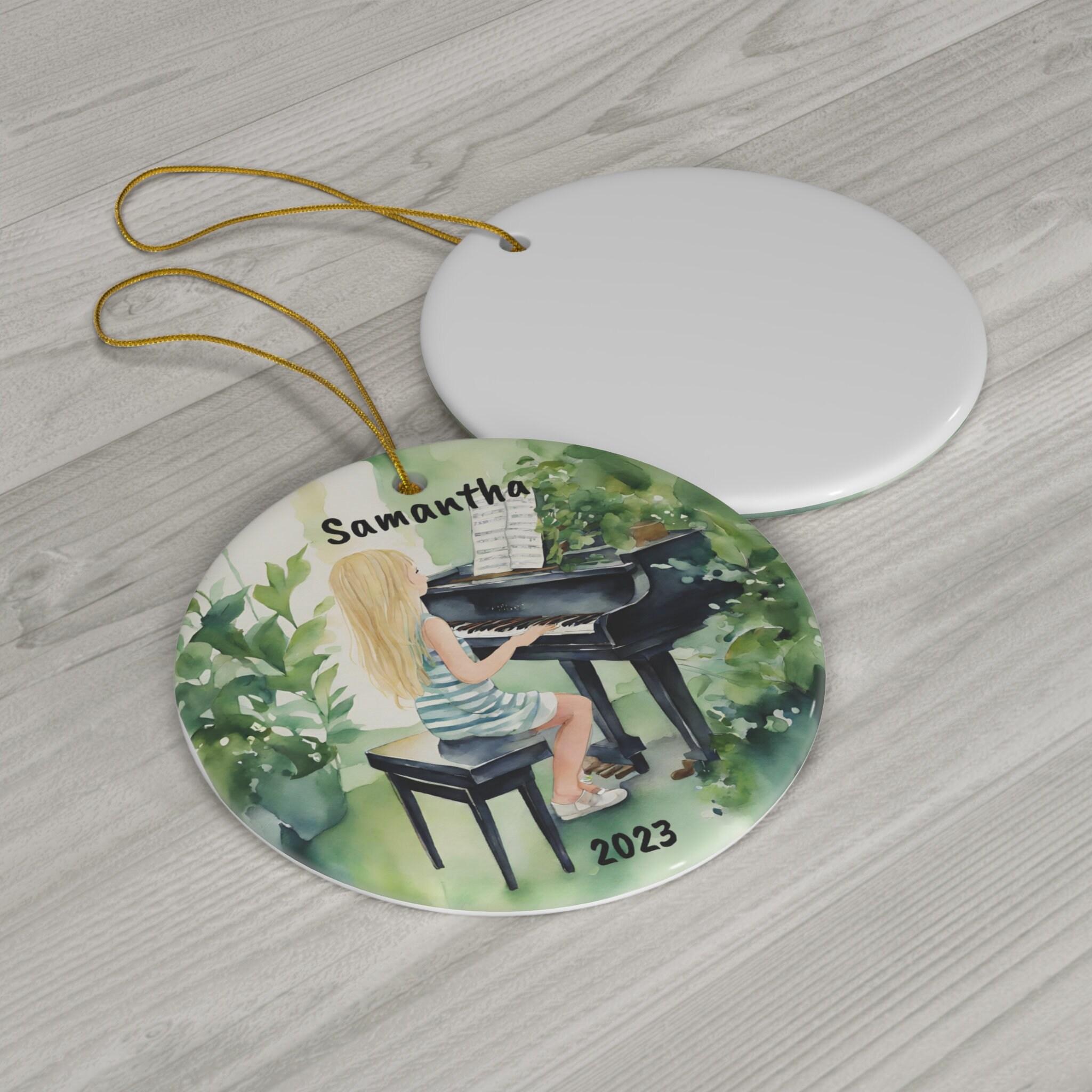 Personalized Piano Practice Ornament, Gift for Young Girl Piano Student ...