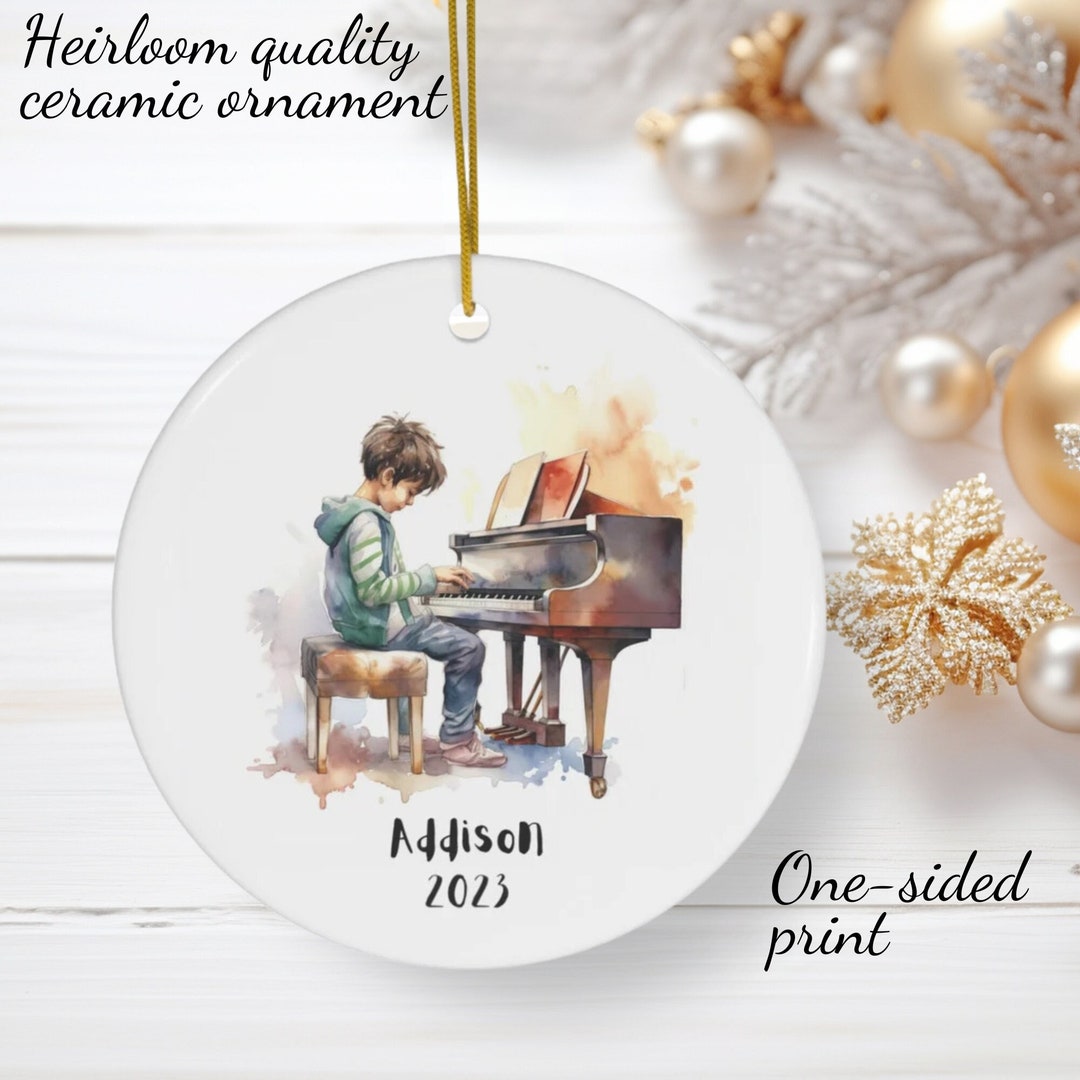 Custom Ornament for Boy Piano Player, Birthday Gift for Pianist ...