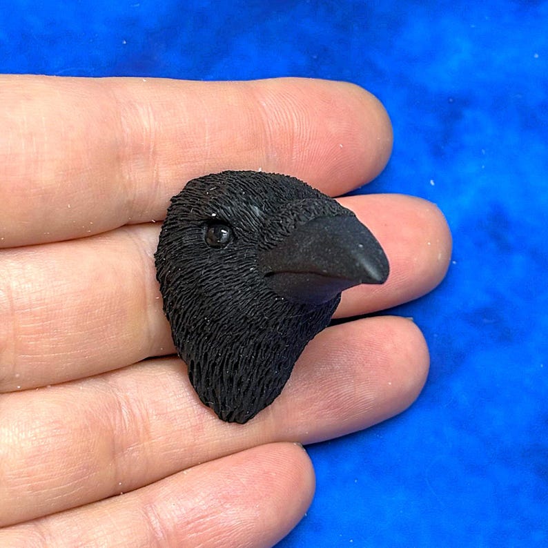Animal Head Mold - Raven/crow Head Mold, Cute Animal Mini Figurine Mold ...