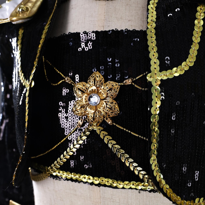 Demon Hunters Cosplay Costume Set,golden Sequined Clothing Costume,rumi ...