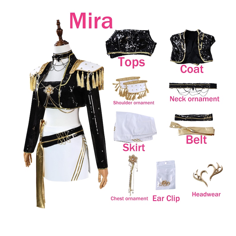 Demon Hunters Cosplay Costume Set,golden Sequined Clothing Costume,rumi ...