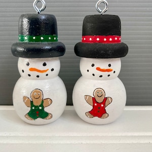 Gingerbread Men Ornament/ Snowman Ornament/ Tree Decor - Etsy