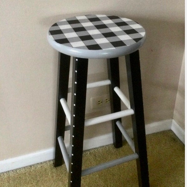 Hand Painted Stool - Etsy