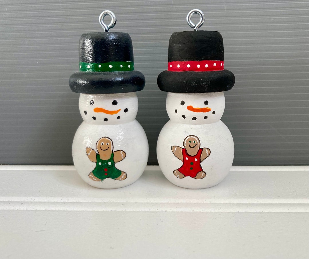 Gingerbread Men Ornament/ Snowman Ornament/ Tree Decor - Etsy