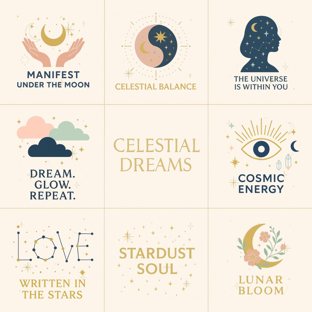 Celestial Dreams – Digital Art Bundle (10 Designs) - Etsy